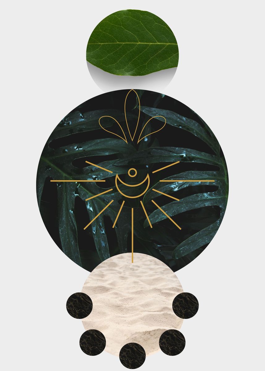 'Mystic nature leaves' Poster by May Deen | Displate