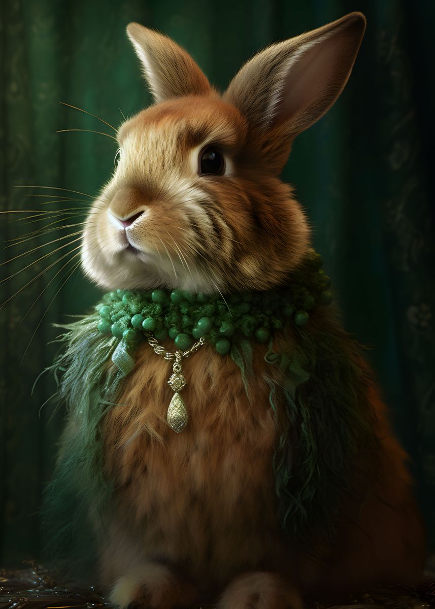 'Fluffy Bunny 10' Poster, picture, metal print, paint by Misty Allen ...