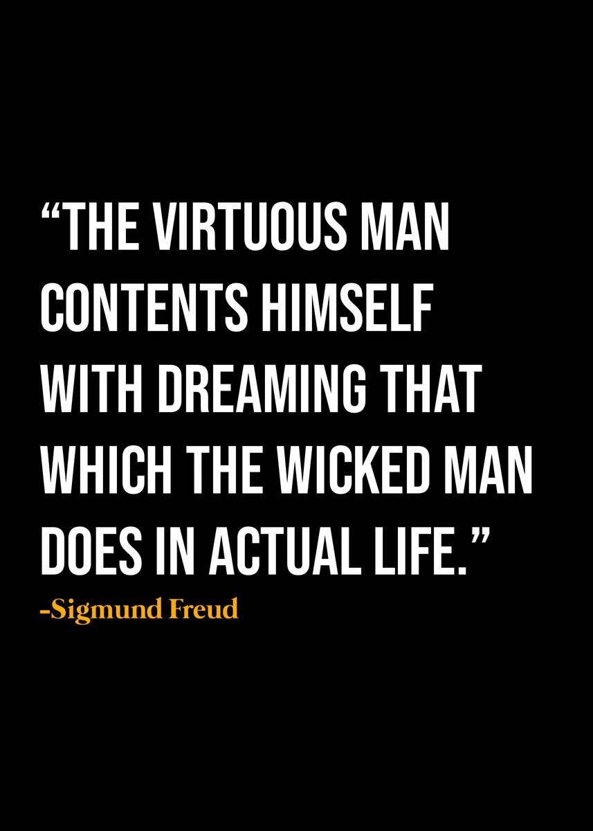 'Sigmund Freud Quote ' Poster, picture, metal print, paint by KAZE ...