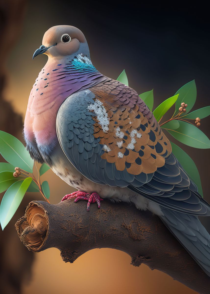 'Dove pigeon bird ' Poster by Jena | Displate