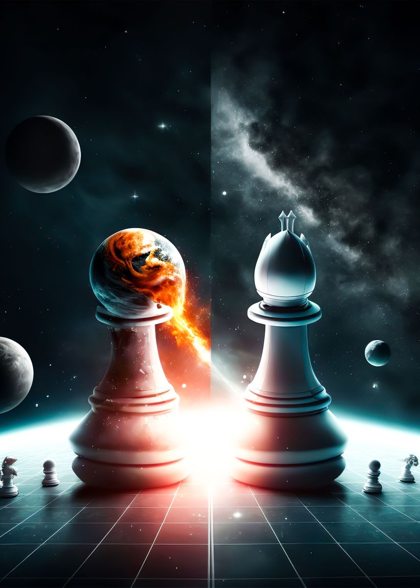 'Chess Universe ' Poster, picture, metal print, paint by Yannis Denton ...
