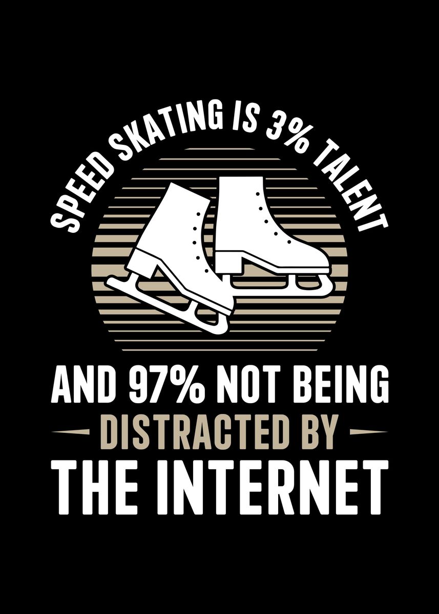 'Ice Speed Skating' Poster, picture, metal print, paint by Sebastian ...