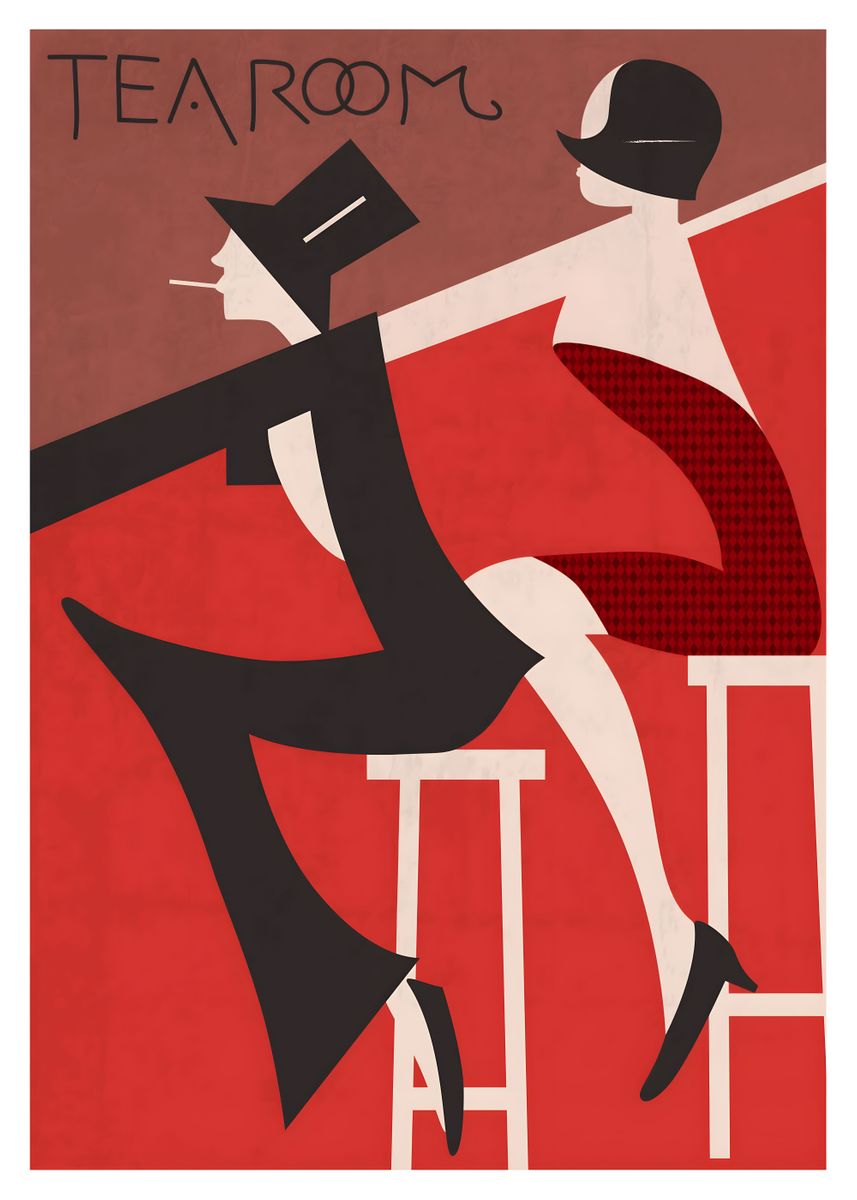 'Tea Room' Poster, picture, metal print, paint by Izu | Displate