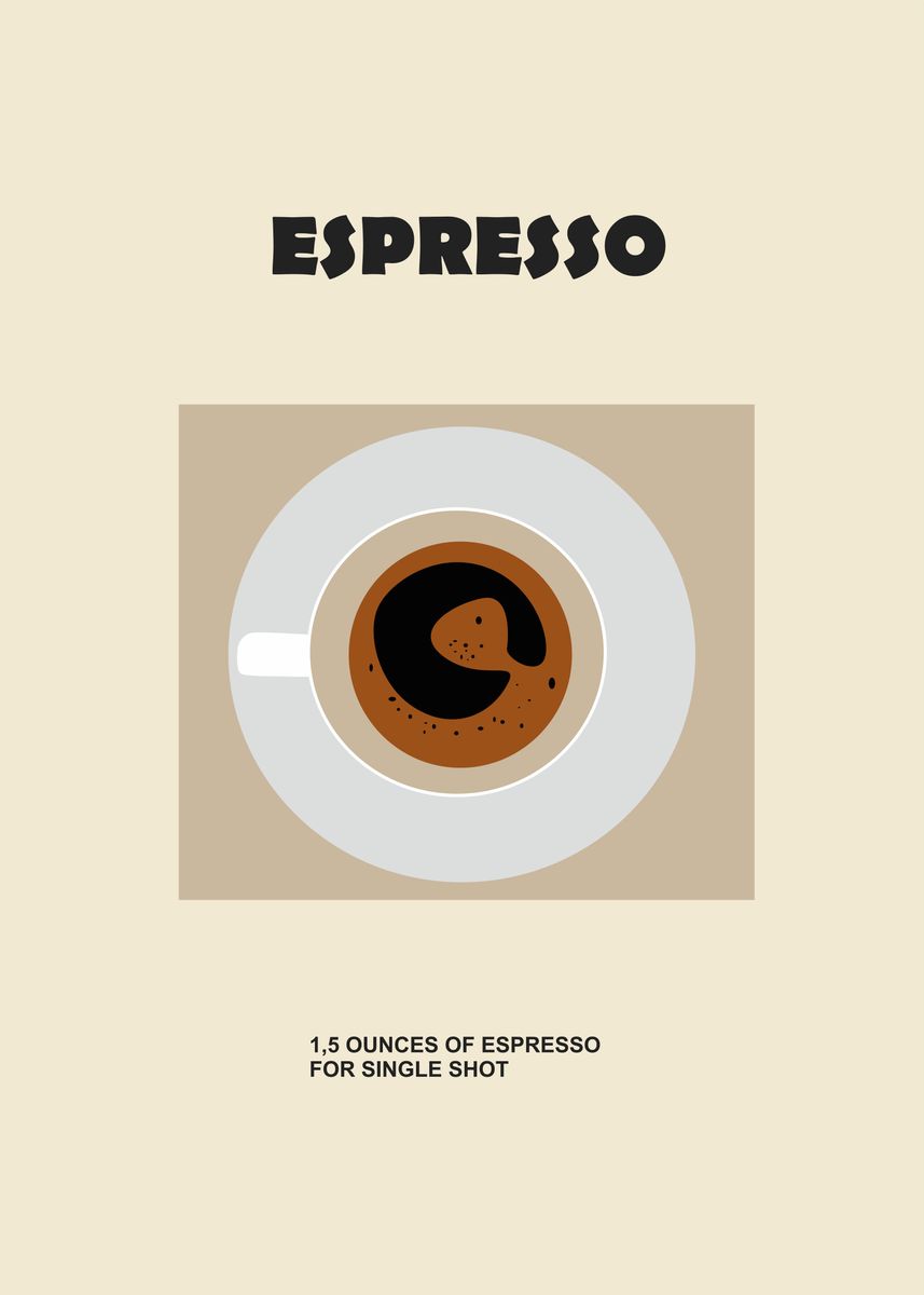 'espresso coffee' Poster, picture, metal print, paint by Ratna Mutia ...