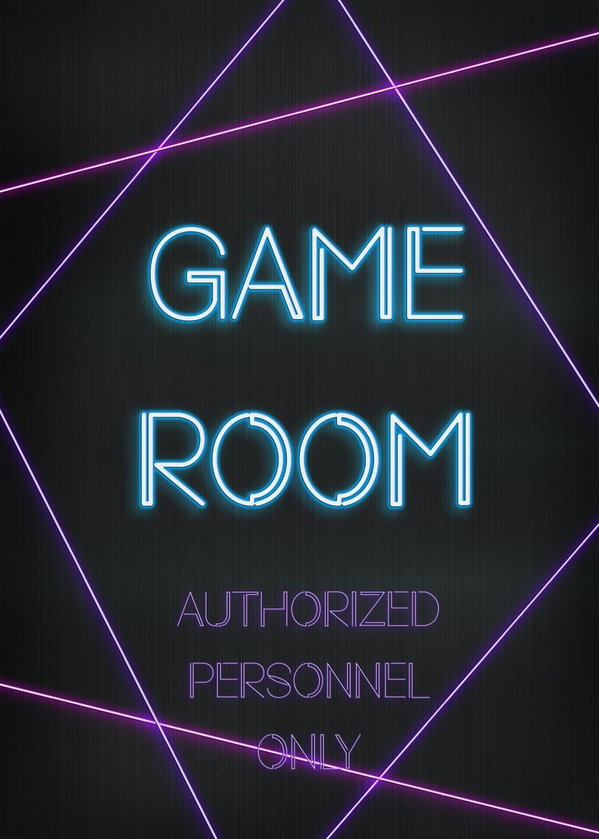 'Authorized Game Room' Poster by XandYart | Displate