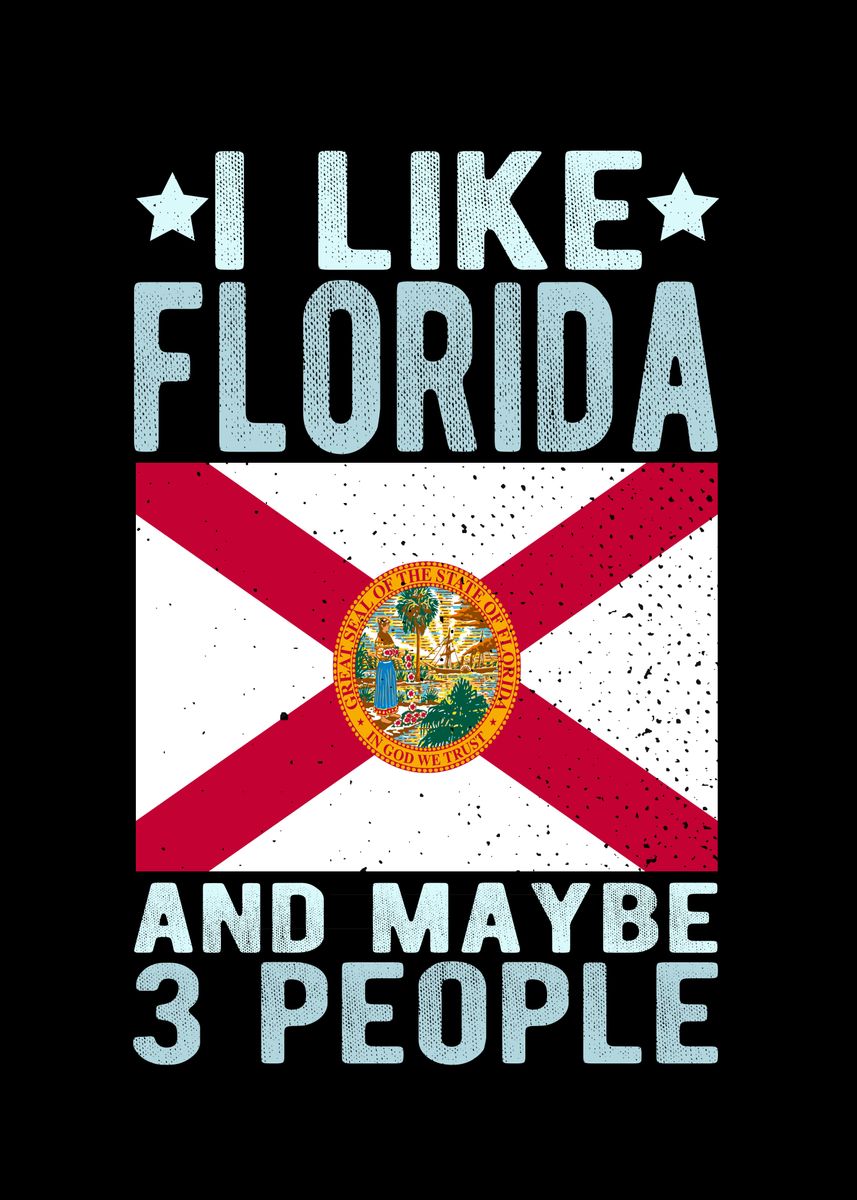 'Florida Flag' Poster, picture, metal print, paint by schmugo | Displate