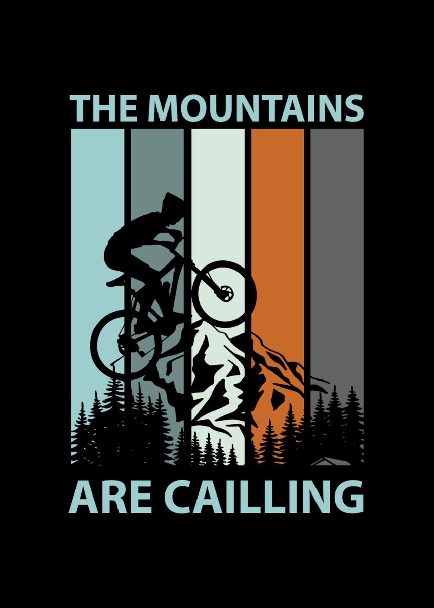 'Mountainbiking' Poster, picture, metal print, paint by bananadesign ...