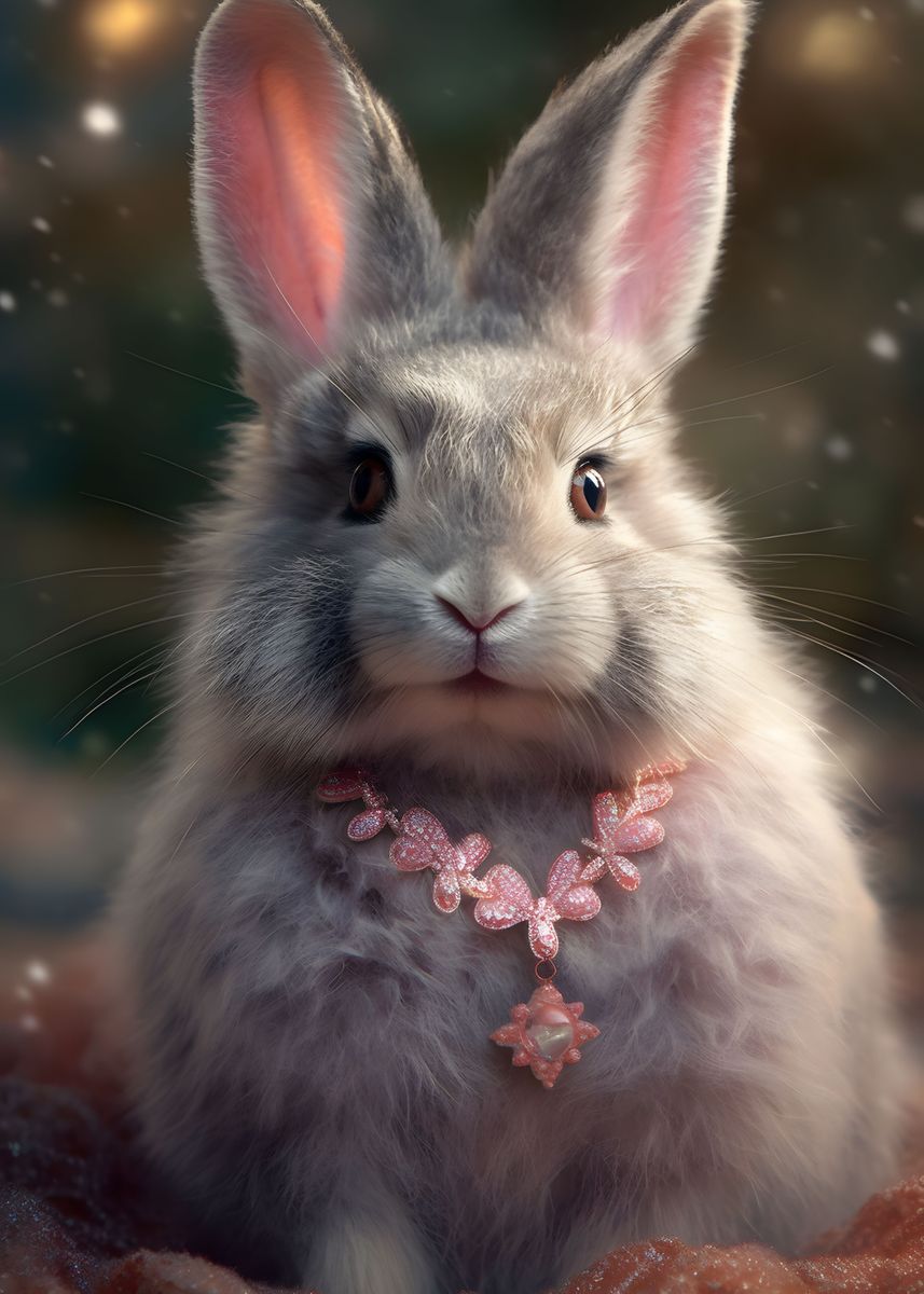 'Fluffy Bunny 03' Poster, picture, metal print, paint by Misty Allen ...