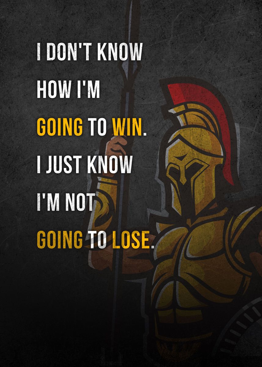 'Not going to Lose' Poster by HOLOSOMNIA | Displate