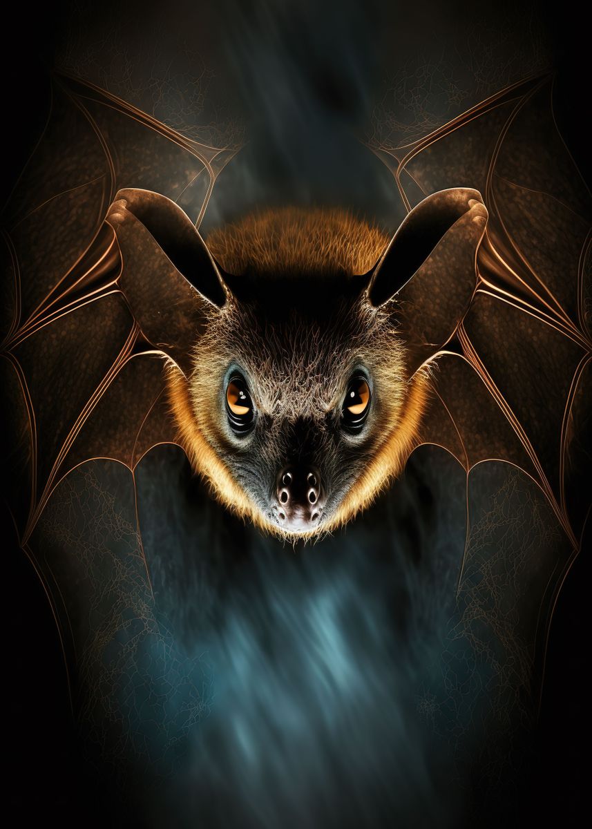 'bat animal ' Poster, picture, metal print, paint by Silhouette Anime ...