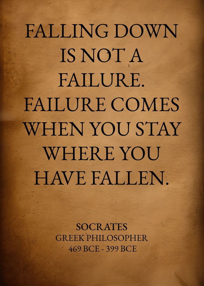 'Falling Is Not A Failure' Poster by mcmtdesigns | Displate