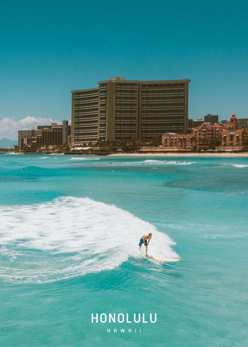 'Honolulu ' Poster, picture, metal print, paint by Big City | Displate