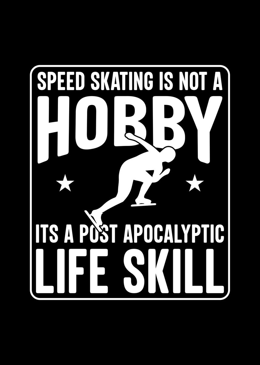 'Ice Speed Skating' Poster by Sebastian Wünsche | Displate