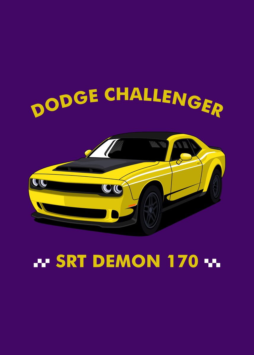 'challenger srt demon 170' Poster, picture, metal print, paint by Masje ...