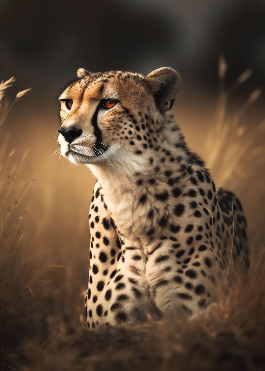 'Cheetah on the Prowl' Poster, picture, metal print, paint by Zooscape ...