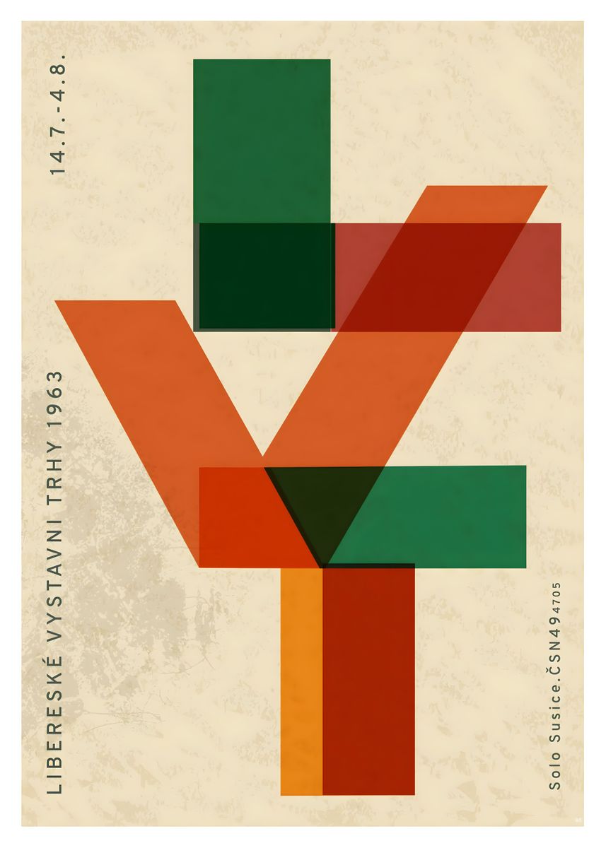 'Constructivism' Poster, picture, metal print, paint by Izu | Displate