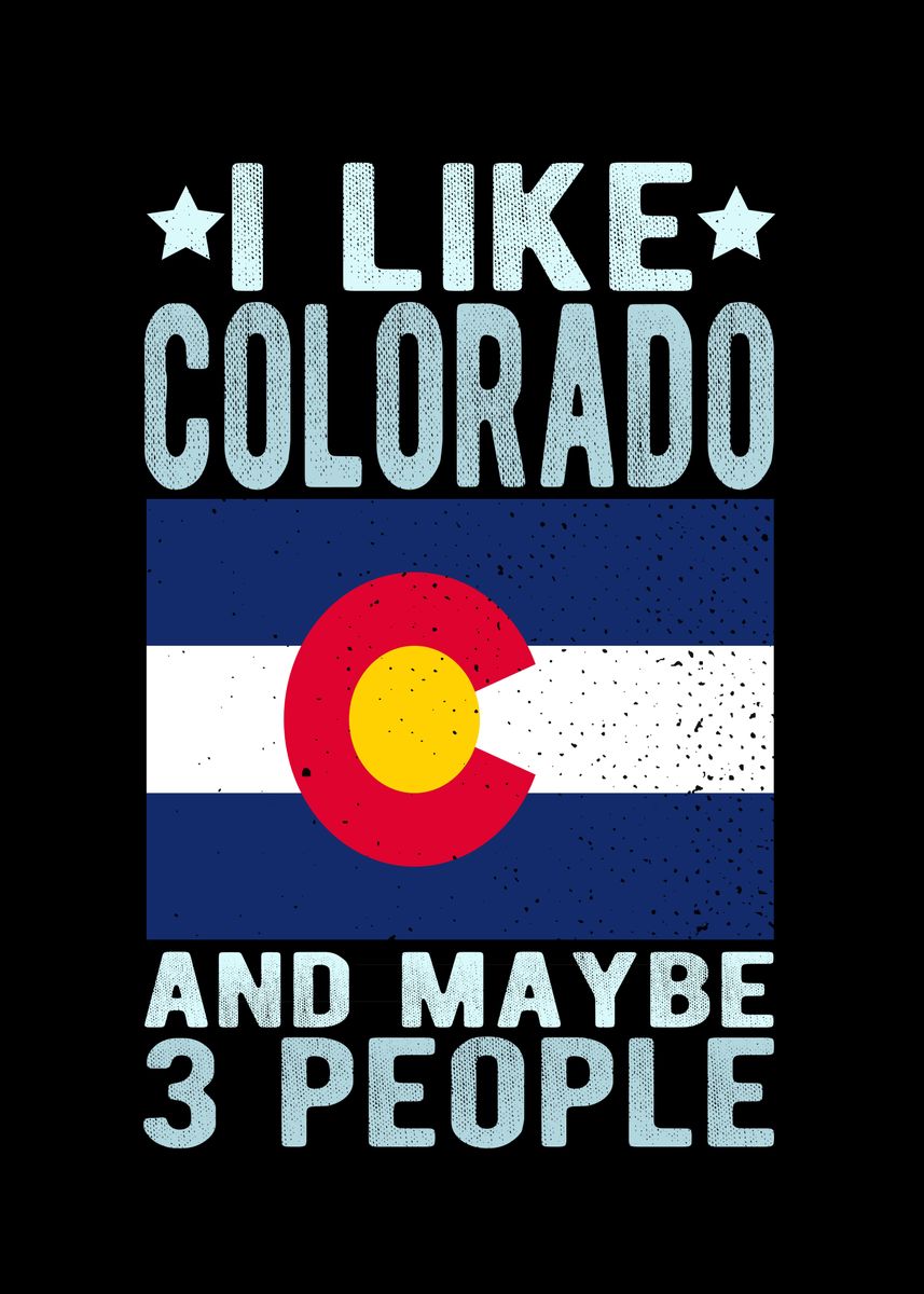 'Colorado Flag' Poster, picture, metal print, paint by schmugo | Displate