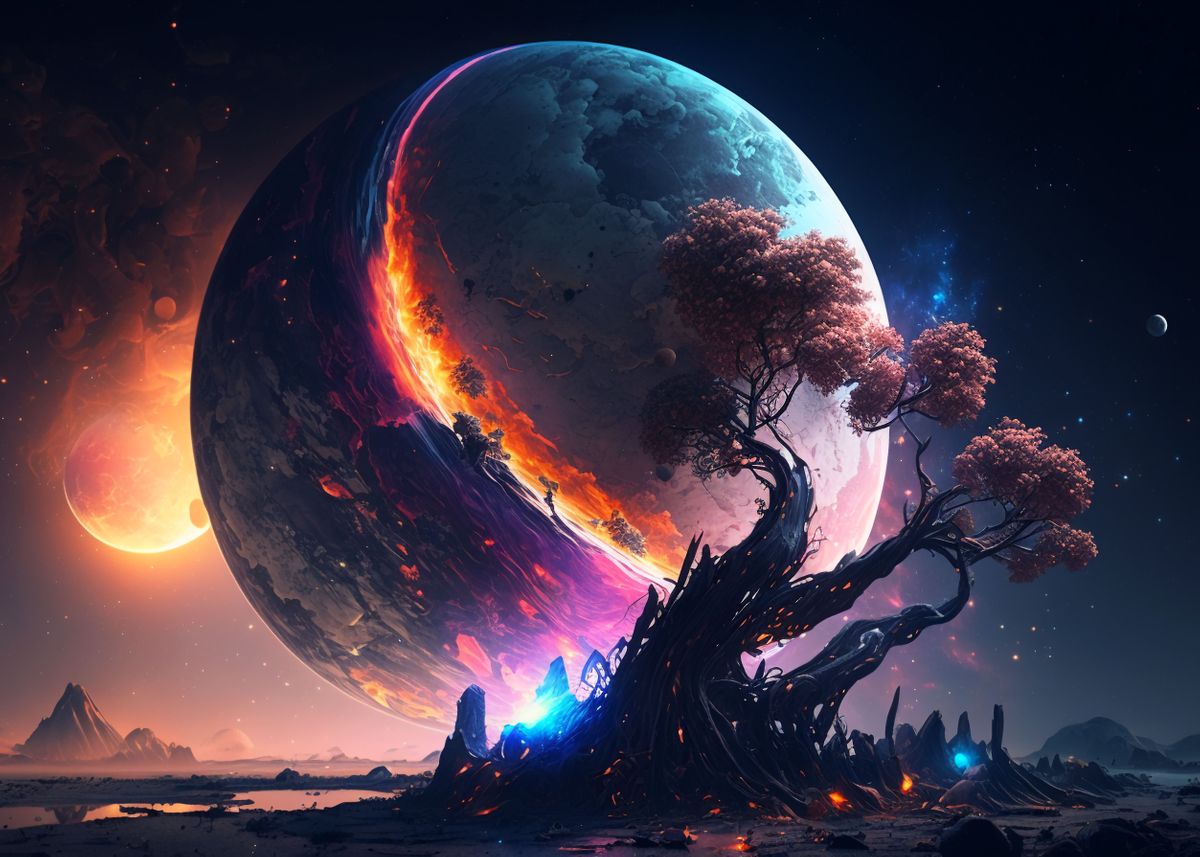 'Space Fantasy' Poster by Jiri Hodecek | Displate