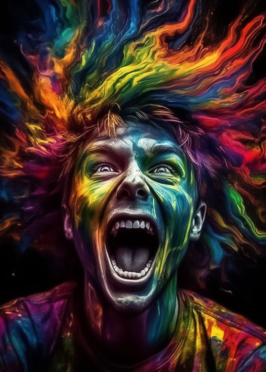 'Paranoia' Poster, picture, metal print, paint by Arnas Čemerka | Displate