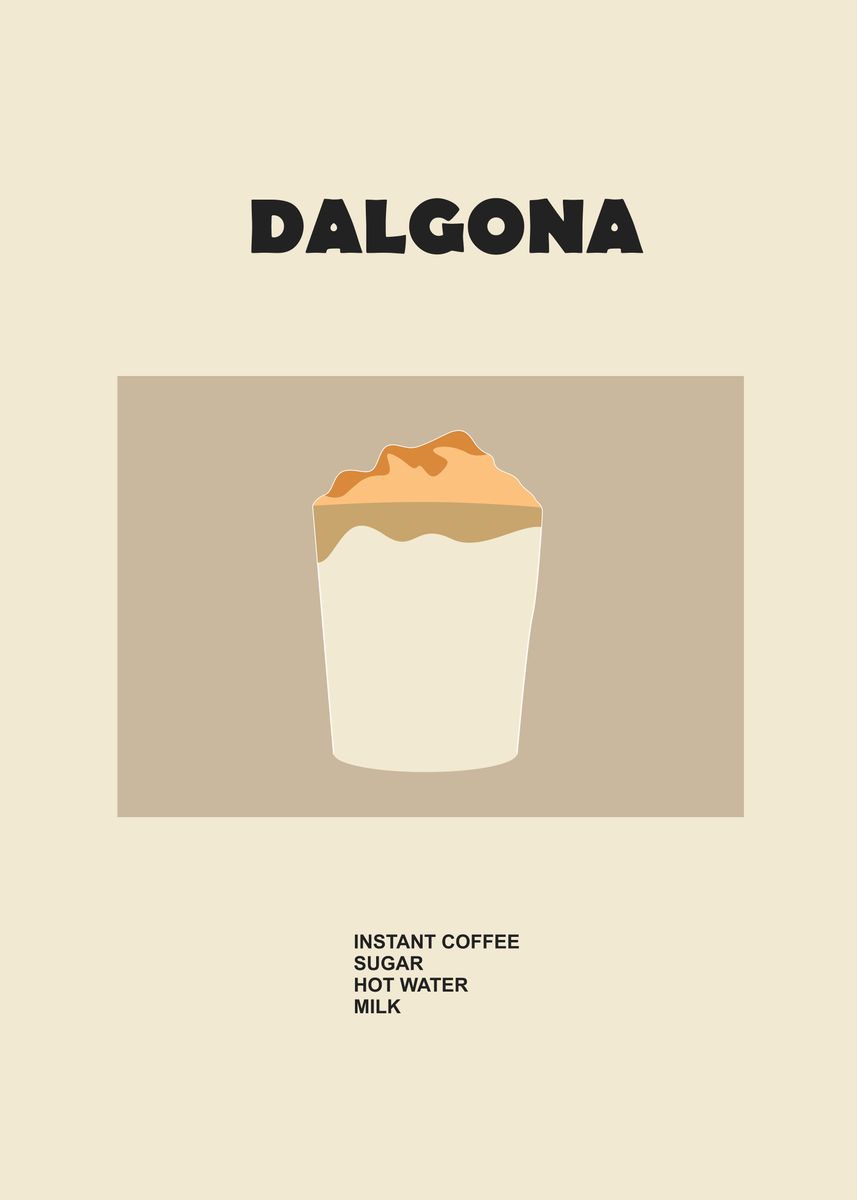 'dalgona' Poster by Ratna Mutia Dewi | Displate