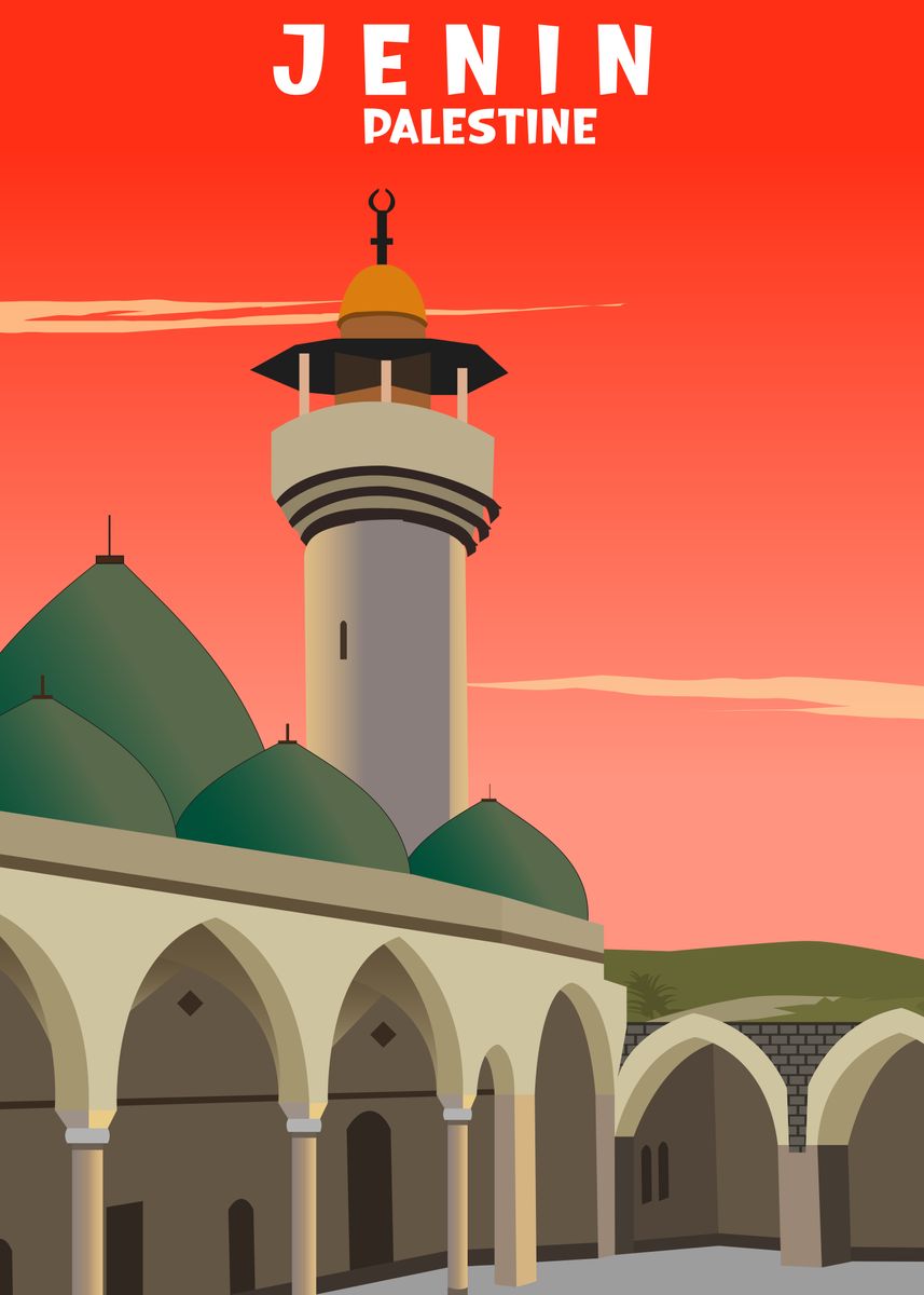 'Jenin Palestine Modern Art' Poster by Omar Kanan | Displate