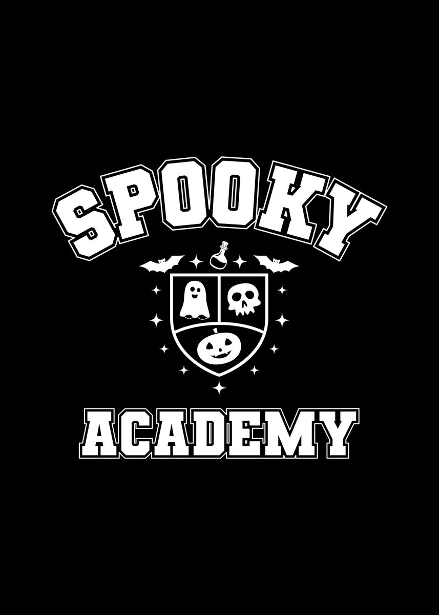 'Spooky Academy' Poster, picture, metal print, paint by sachpica | Displate