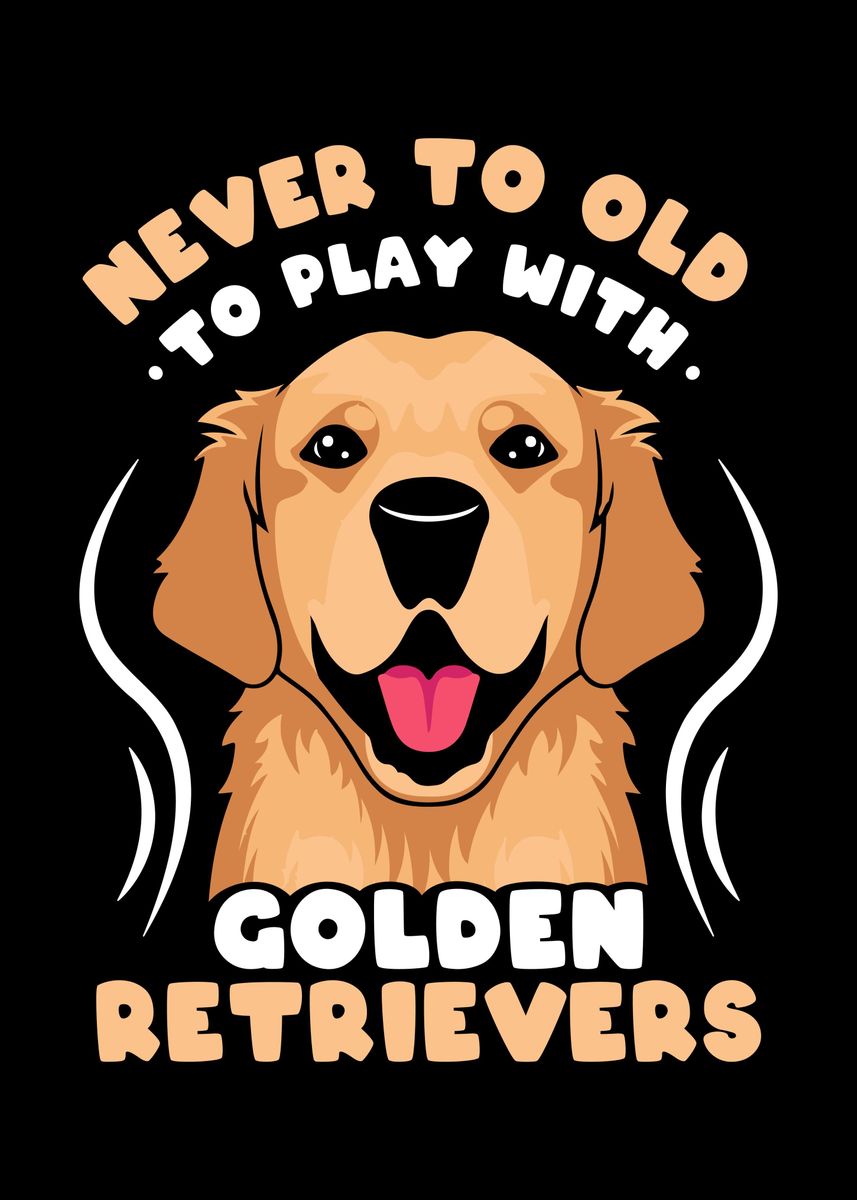 'Golden Retriever' Poster, picture, metal print, paint by Sebastian ...