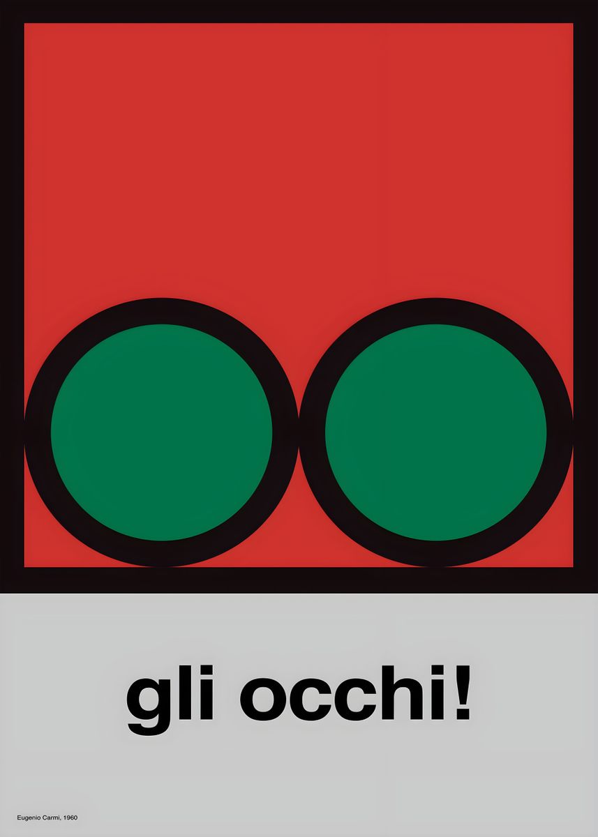 'Eugenio Carmi' Poster, picture, metal print, paint by Izu | Displate