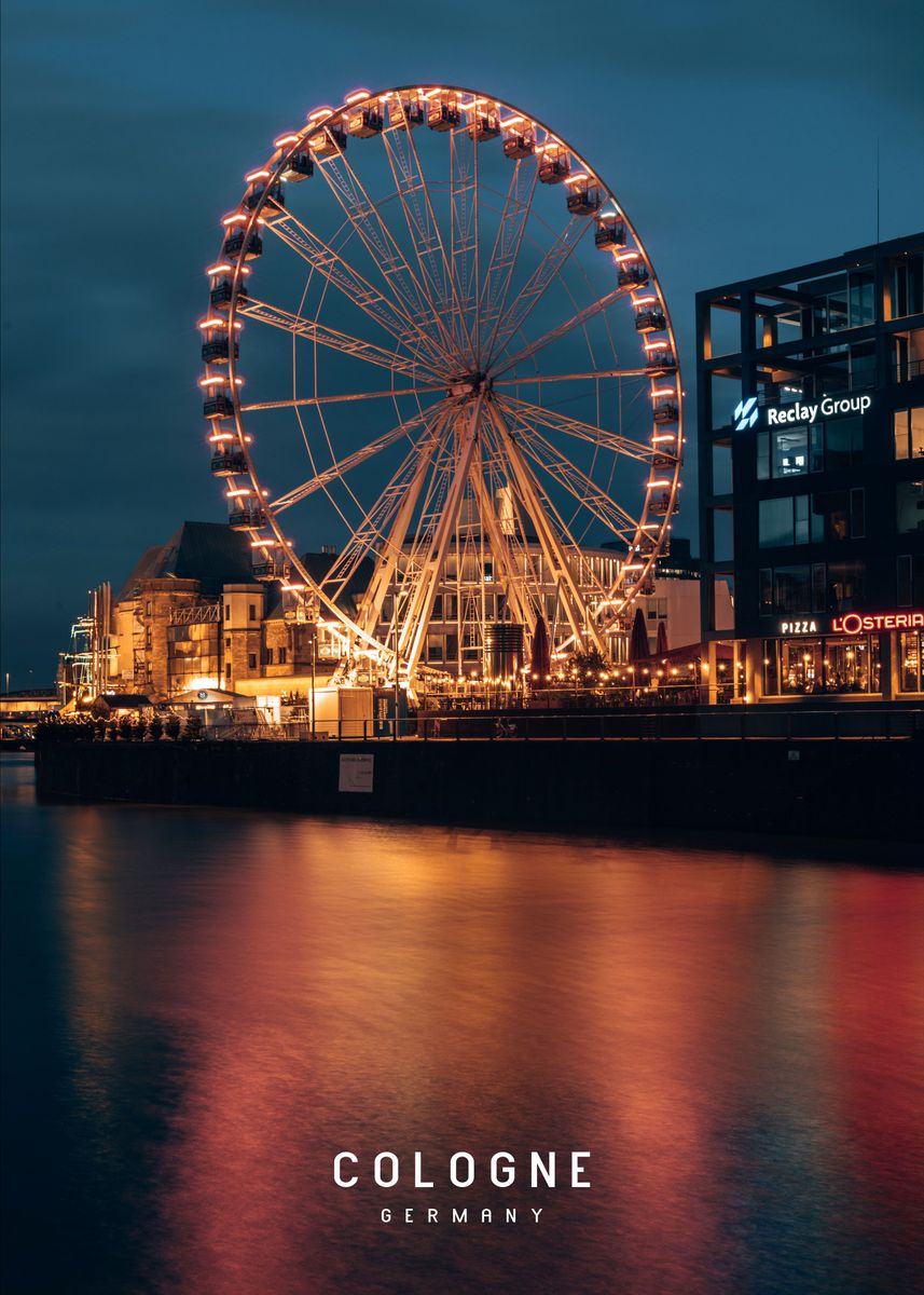 'Cologne ' Poster, picture, metal print, paint by Famous City | Displate