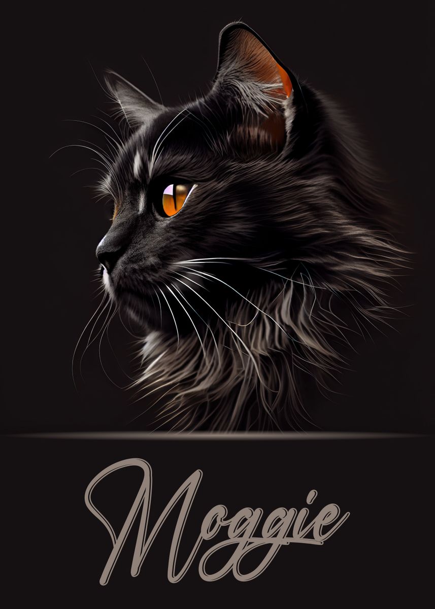 'Adorable Moggie' Poster by Artistic Paradigms | Displate