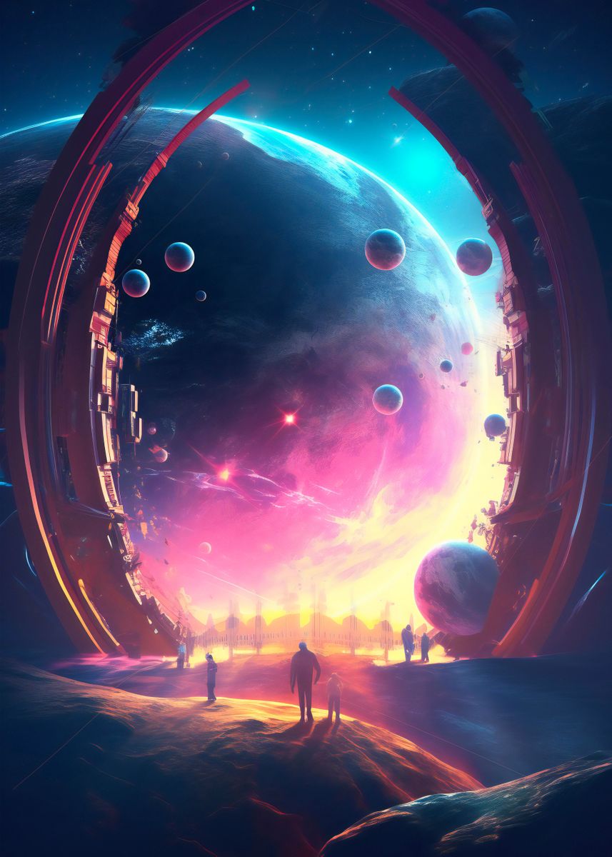 'Celestial STAR' Poster, picture, metal print, paint by Sparkls | Displate