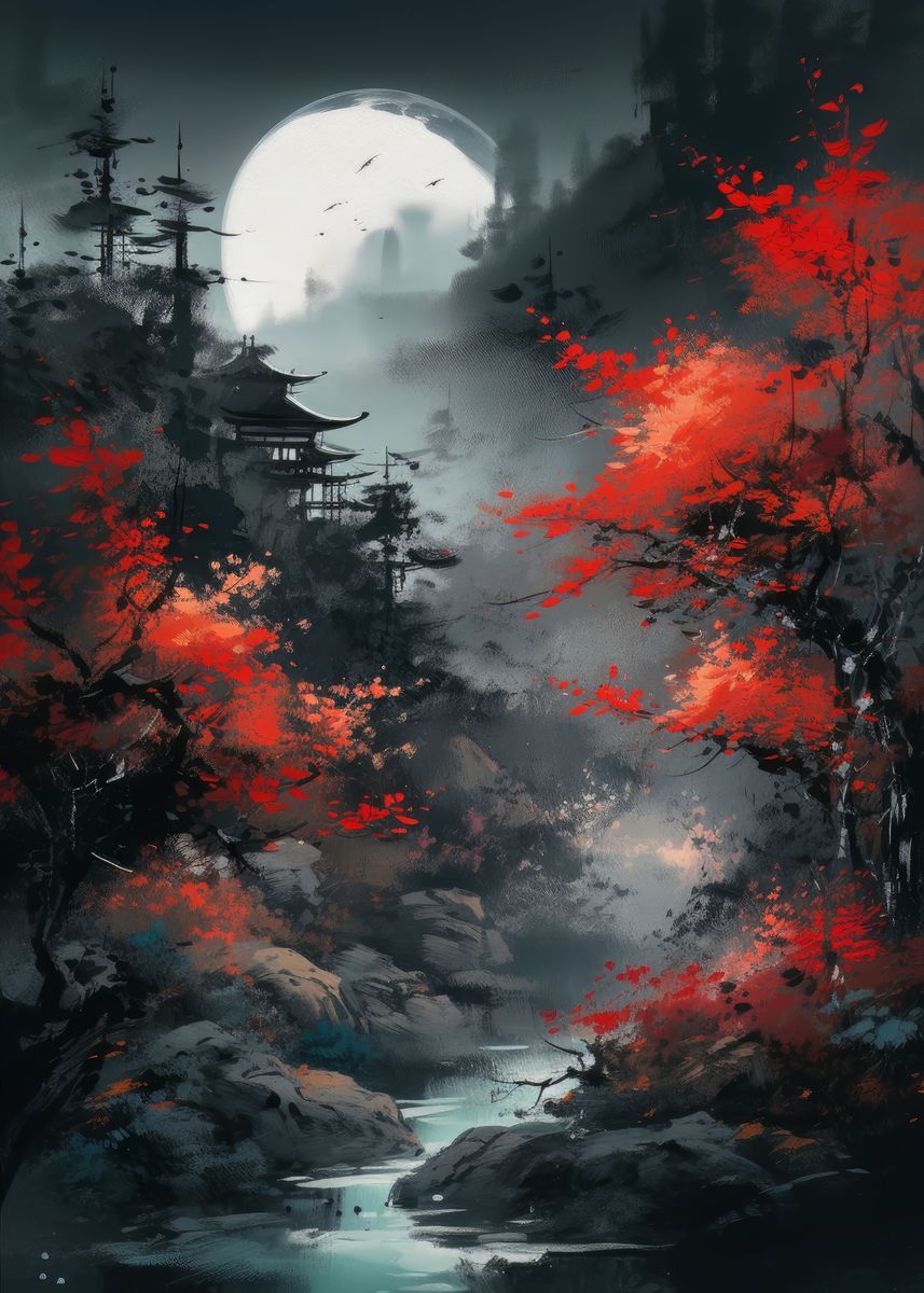 'Asian traditional places' Poster by Zdenek Moravek | Displate