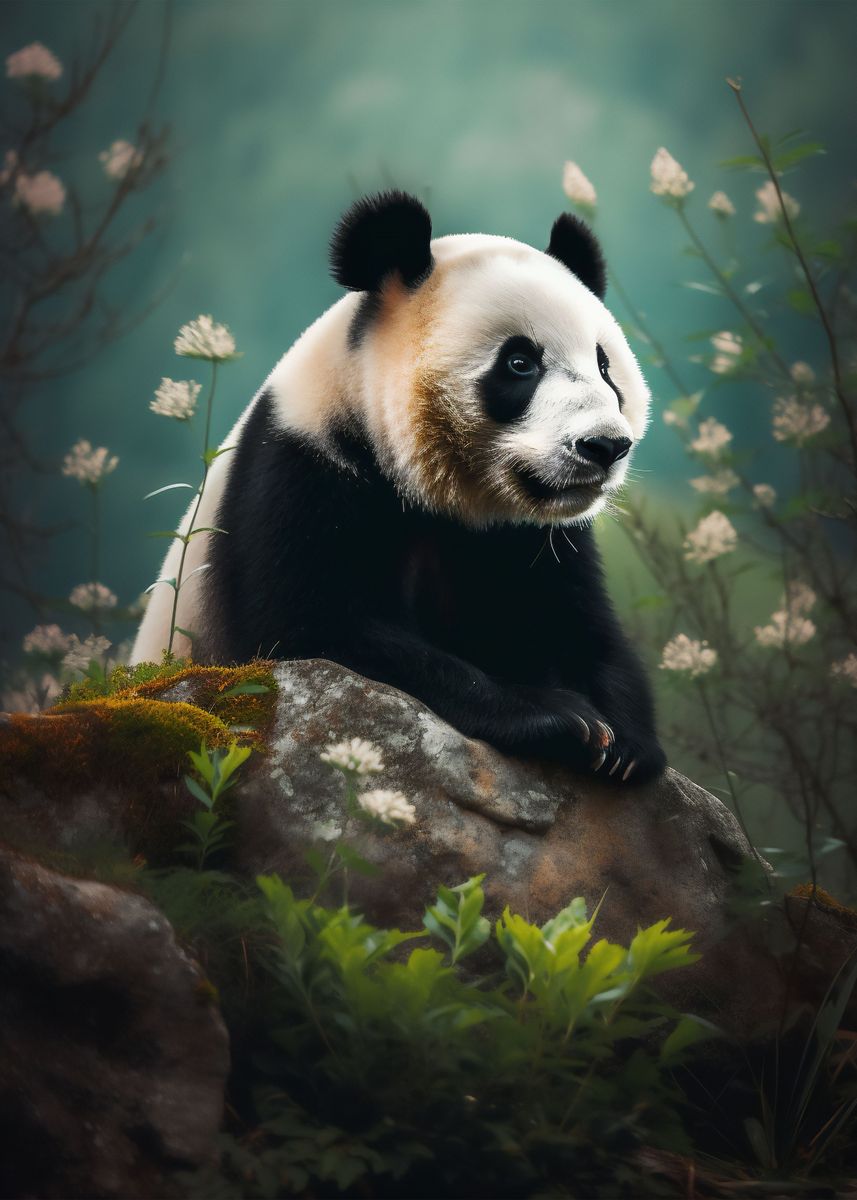 'Adorable Panda' Poster, picture, metal print, paint by Zooscape ...