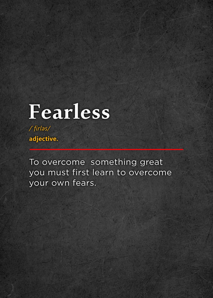 'Fearless' Poster, picture, metal print, paint by HOLOSOMNIA | Displate