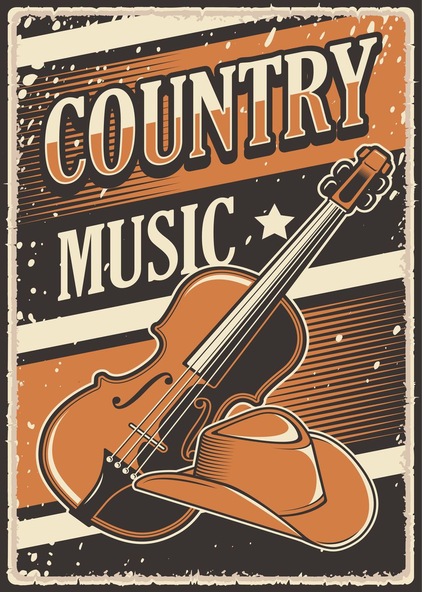 'Country Music' Poster by Naso | Displate