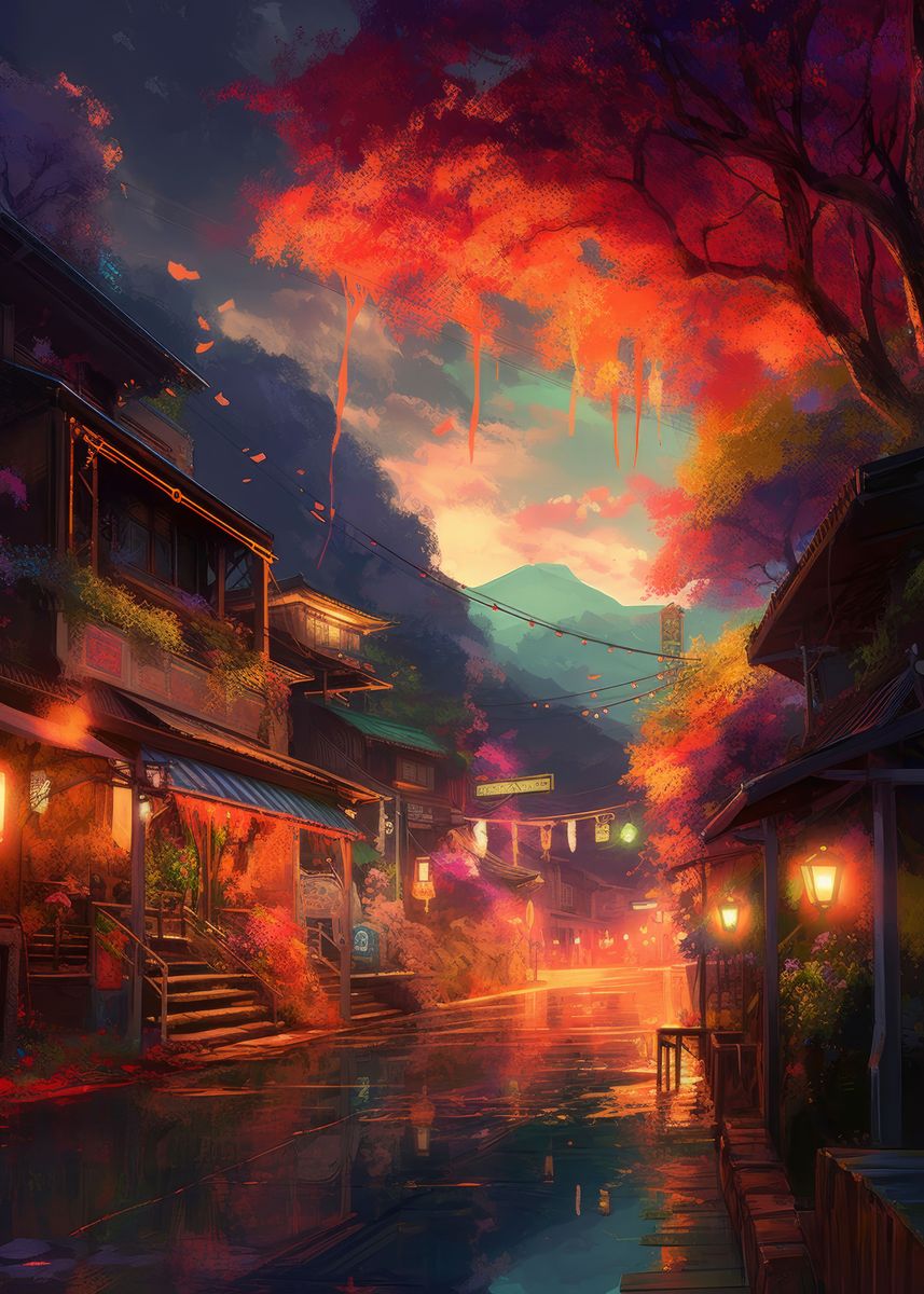 'Breathtaking Japan 07' Poster, picture, metal print, paint by KyzArt ...