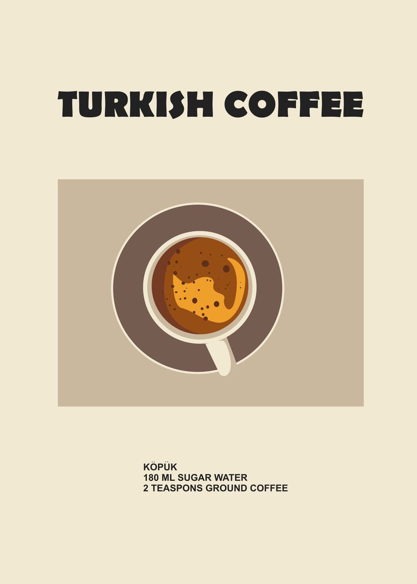 'turkish coffee' Poster, picture, metal print, paint by Ratna Mutia ...