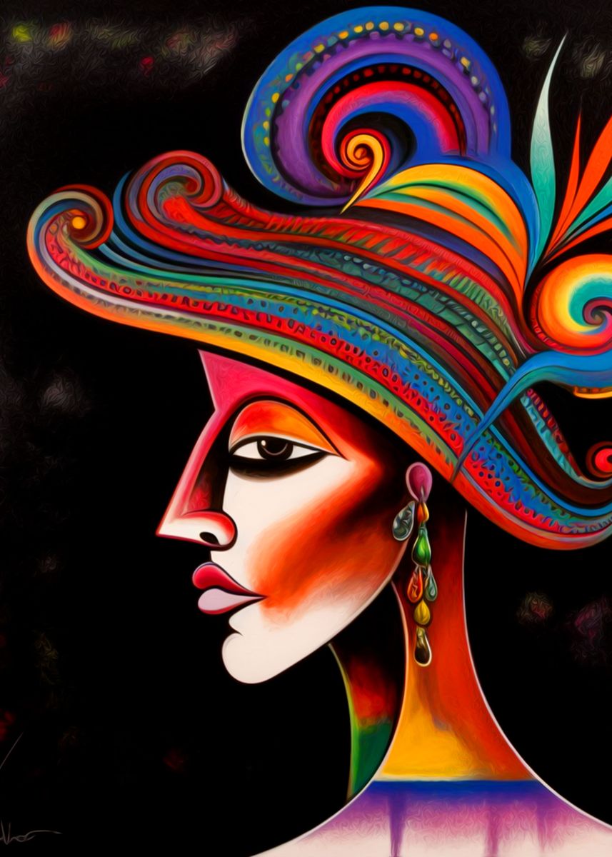 'Abstract Woman' Poster, picture, metal print, paint by dnland thane ...