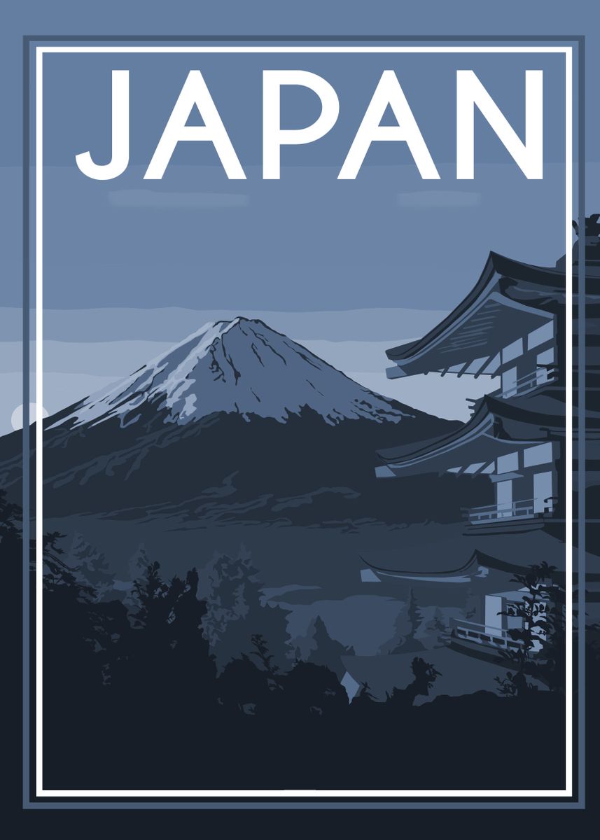 'japan travel art mount ' Poster by gani ismail | Displate