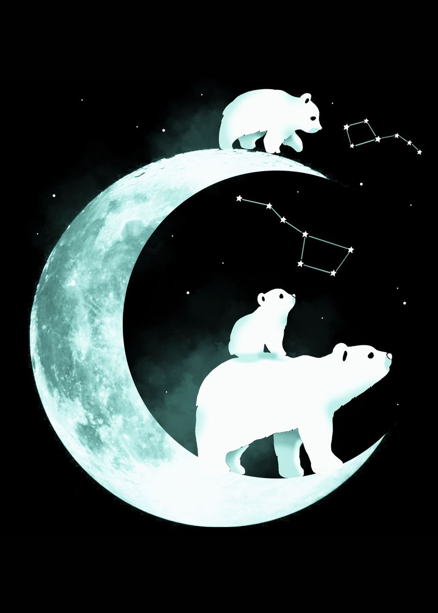'Ursa Major and Minor' Poster, picture, metal print, paint by Valentina ...
