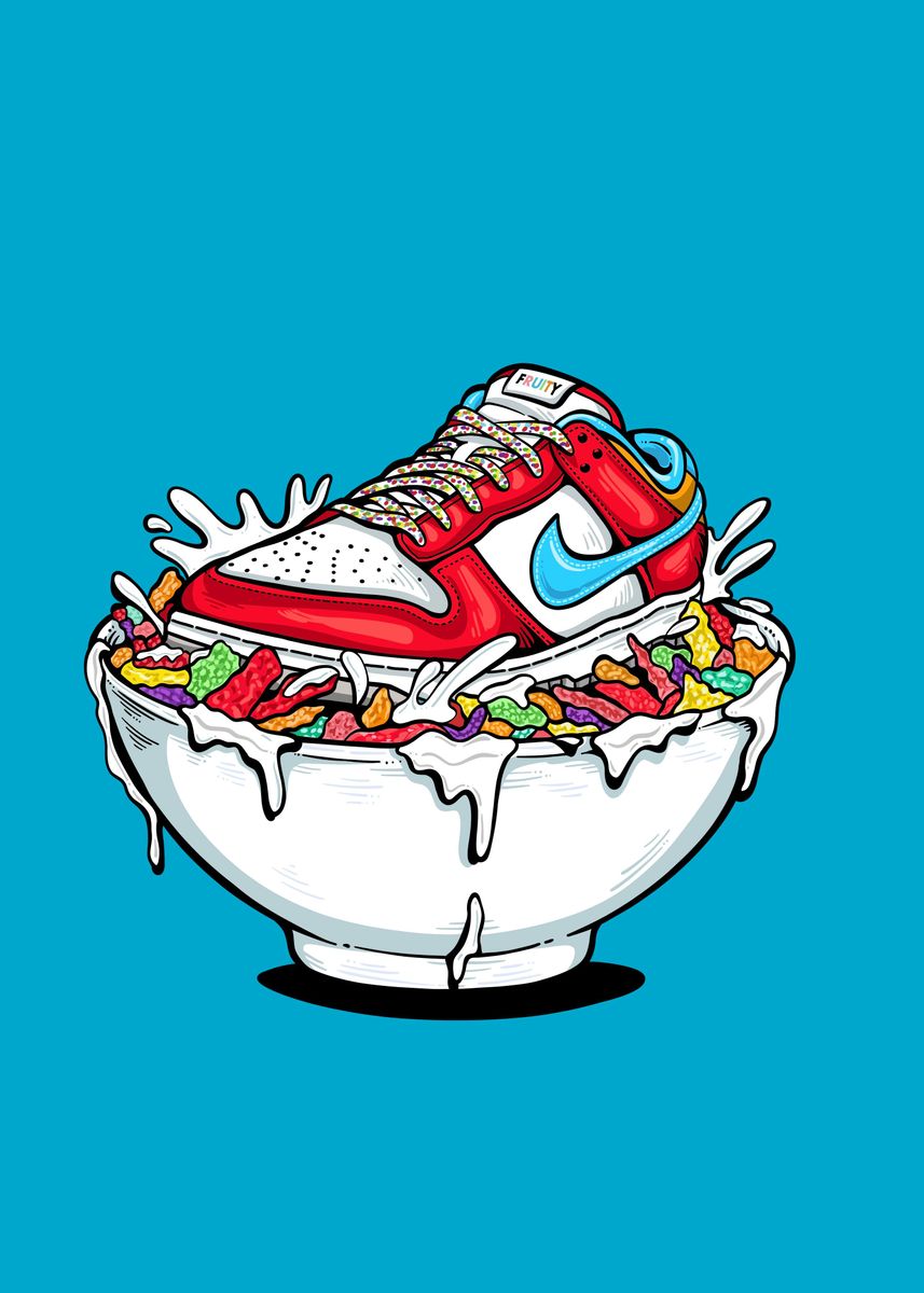 'Soup Shoe' Poster, picture, metal print, paint by Lardis Art | Displate