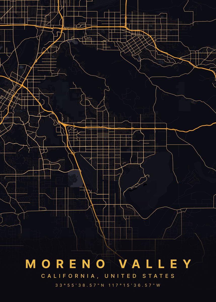 'Moreno Valley California' Poster, picture, metal print, paint by Kemi ...