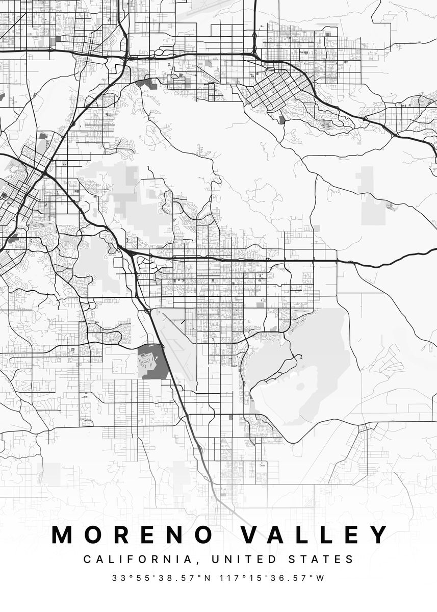 'Moreno Valley California' Poster, picture, metal print, paint by Kemi ...