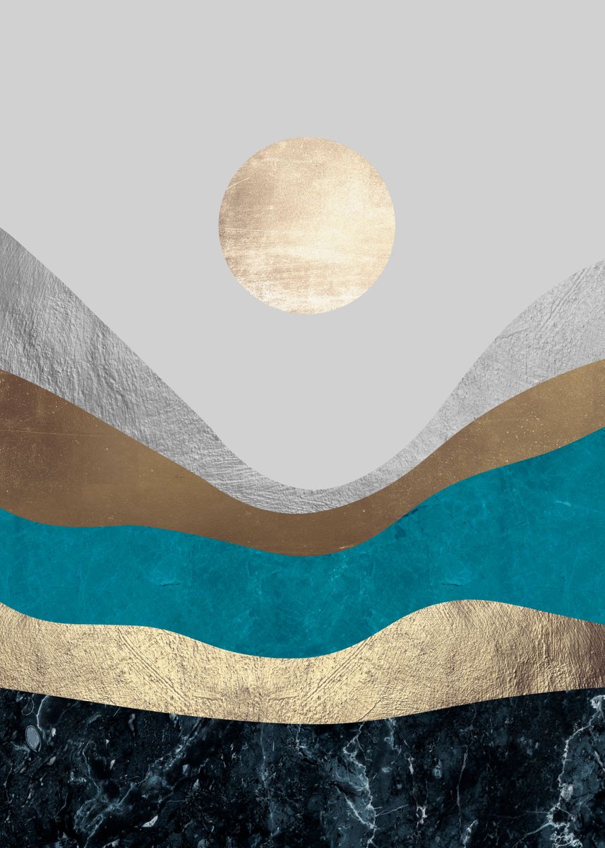 'Textures landscape 1' Poster, picture, metal print, paint by Vitor ...
