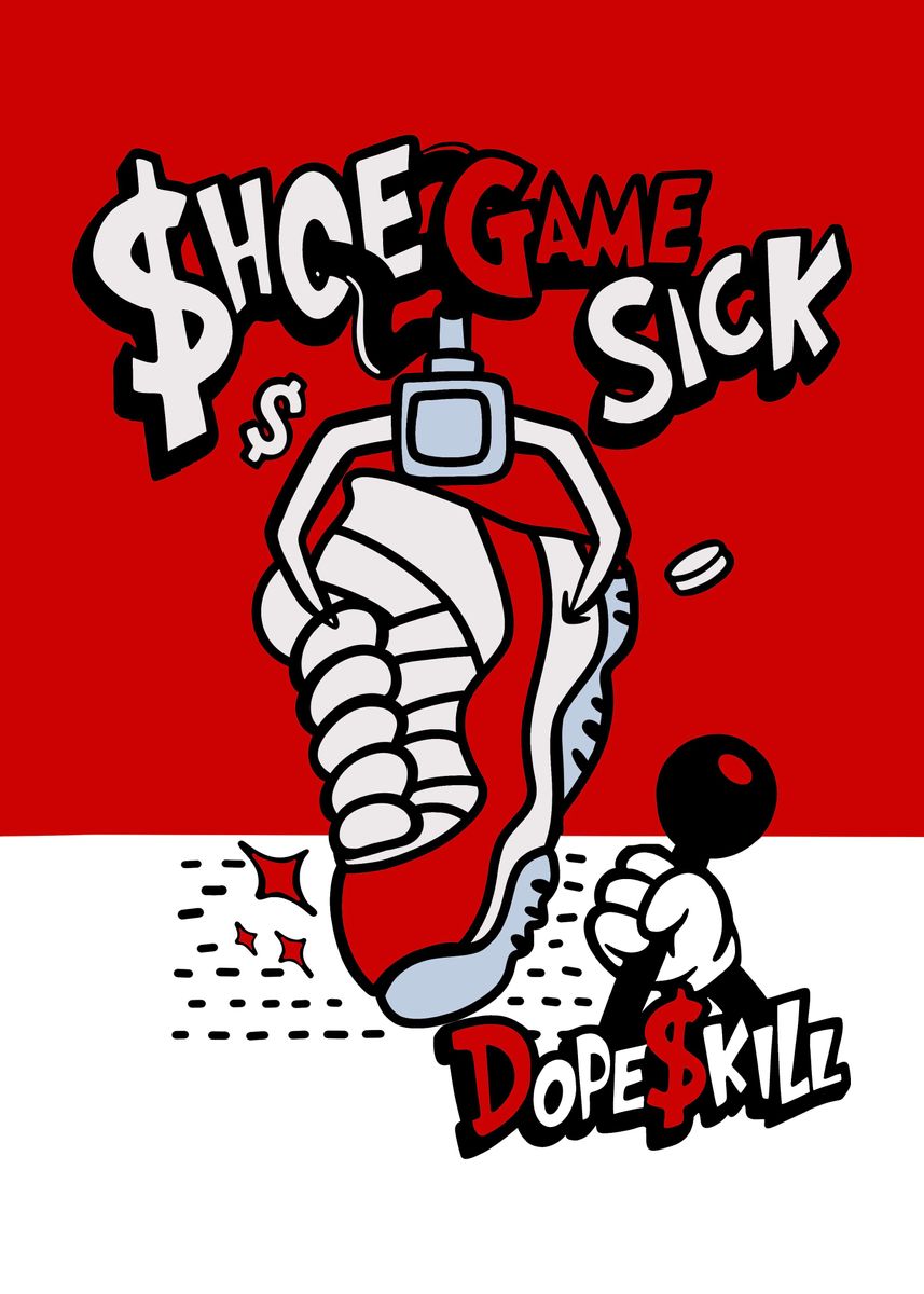 'Shoe Game' Poster, picture, metal print, paint by Lardis Art | Displate