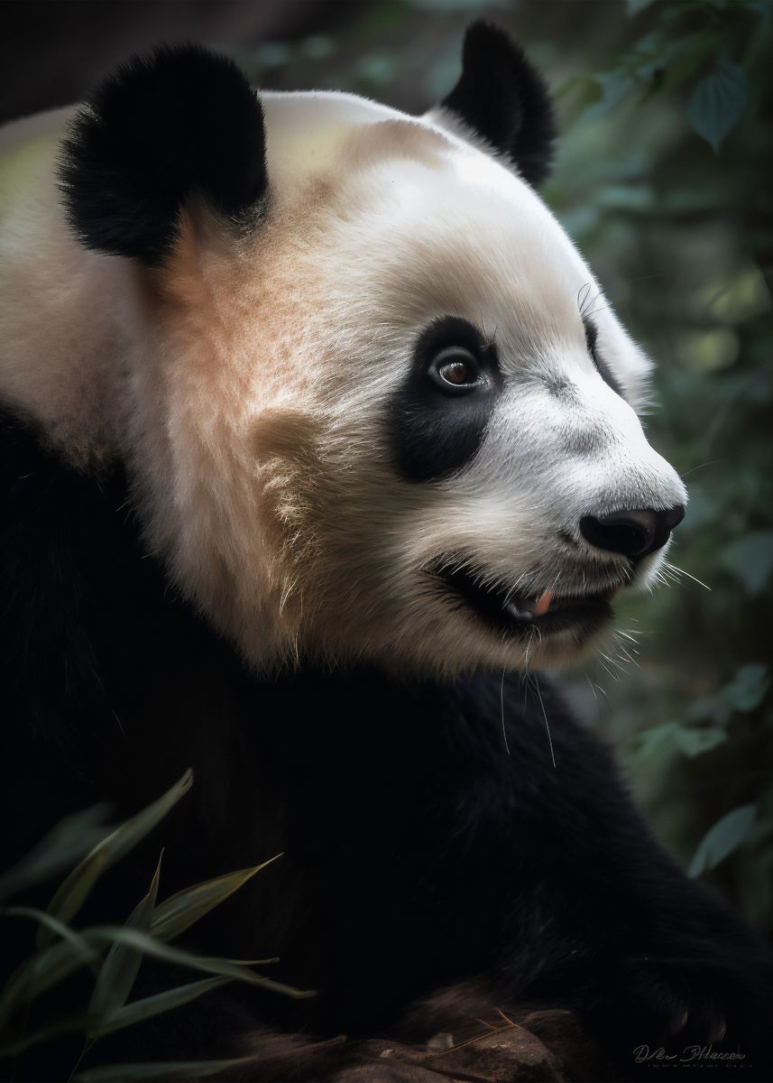 'Panda Posing' Poster, picture, metal print, paint by Zooscape Wildlife ...