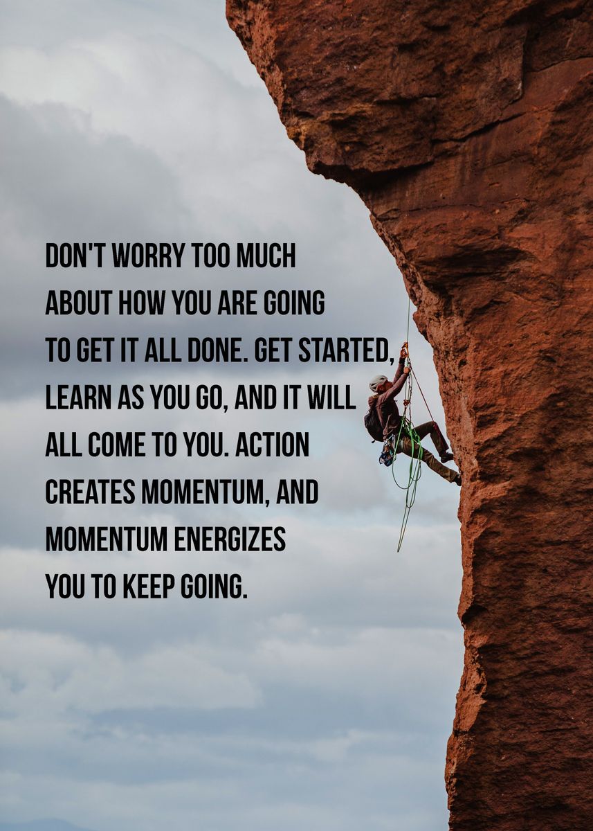 'Keep Going Climbing' Poster, picture, metal print, paint by HOLOSOMNIA ...