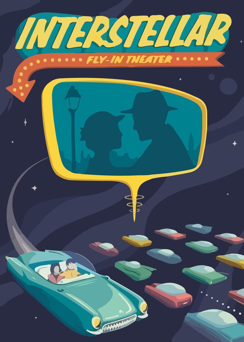 'retro interstellar' Poster, picture, metal print, paint by Addolf ...