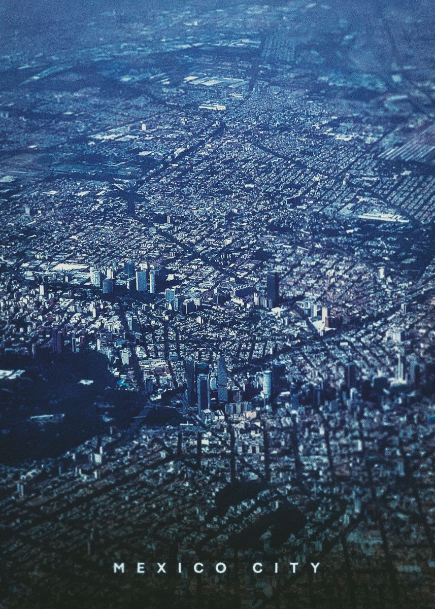 'Mexico City' Poster, picture, metal print, paint by Visitify | Displate