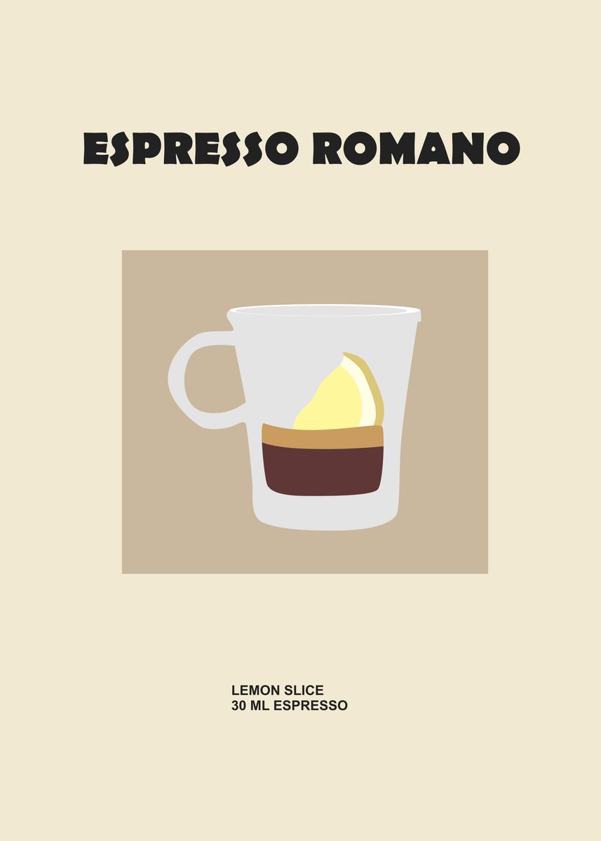 'espresso romano' Poster by Ratna Mutia Dewi | Displate